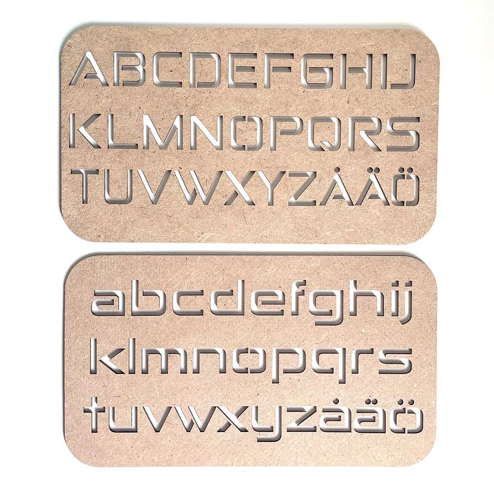 Alfabet schablon - Festgiganten.se